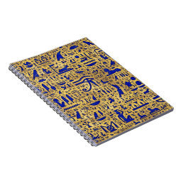 Egyptian hieroglyphic Lapis Lazuli and Gold Notebook | Zazzle