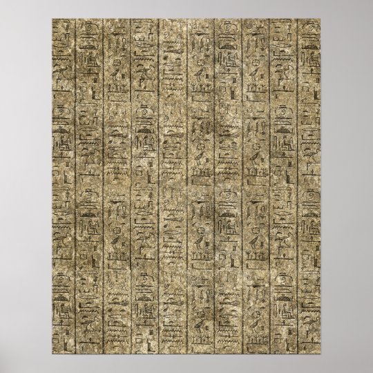 Egyptian Hieroglyphics Poster | Zazzle.com