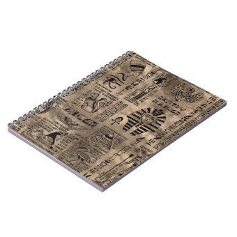 Egyptian hieroglyphs and deities - Luxury Gold Notebook | Zazzle