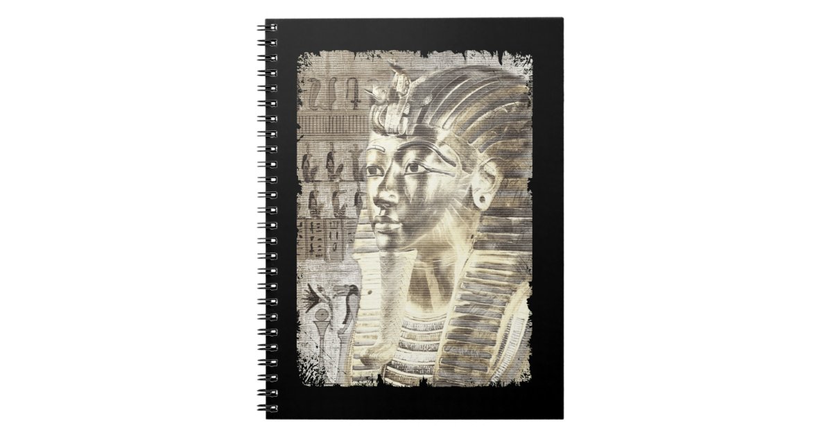 Egyptian King Tut Pharaoh Tutankhamun Wall Art Notebook | Zazzle