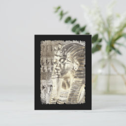 Egyptian King Tut Pharaoh Tutankhamun Wall Art Postcard | Zazzle