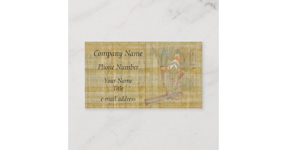 Egyptian Lotus Flowers-Papyrus Business Card | Zazzle