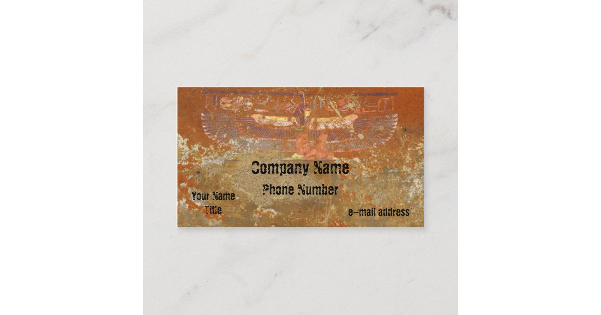 Egyptian Maat Hieroglyph Business Card | Zazzle