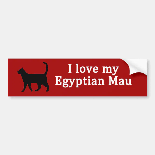 Egyptian Mau Love Bumper Sticker | Zazzle