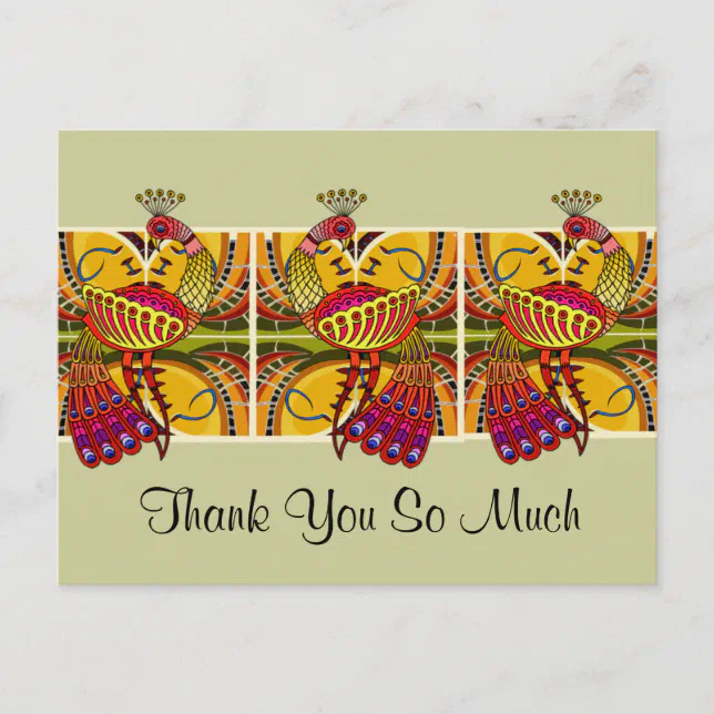 Egyptian motif Thank you card | Zazzle