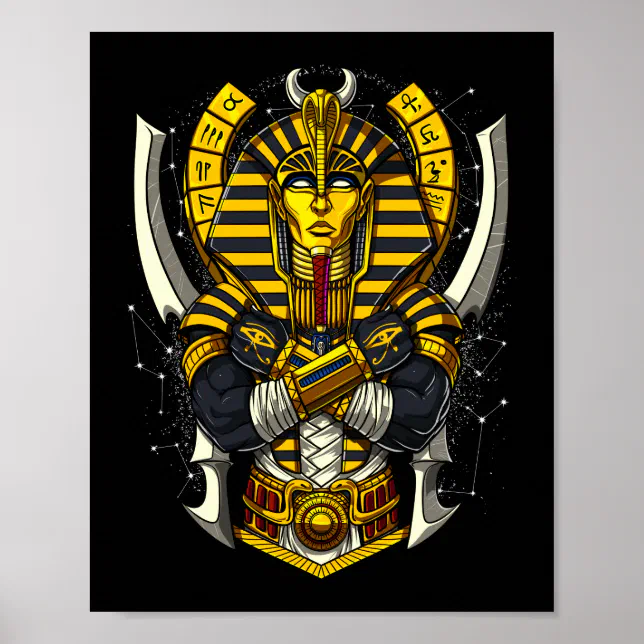 Egyptian Pharaoh Tutankhamun Ancient King Tut Poster | Zazzle