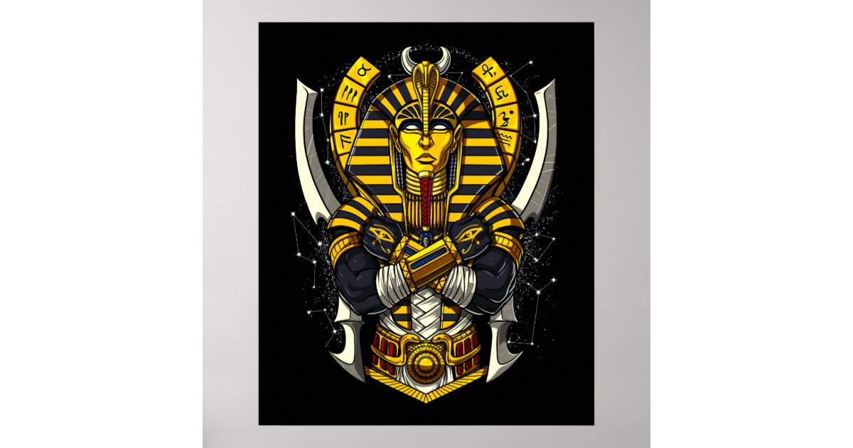 Egyptian Pharaoh Tutankhamun Ancient King Tut Poster | Zazzle