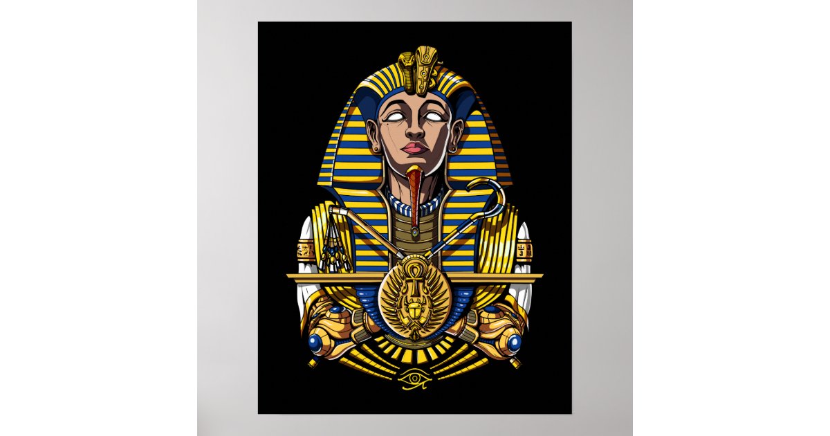 Egyptian Pharaoh Tutankhamun King Tut Poster | Zazzle
