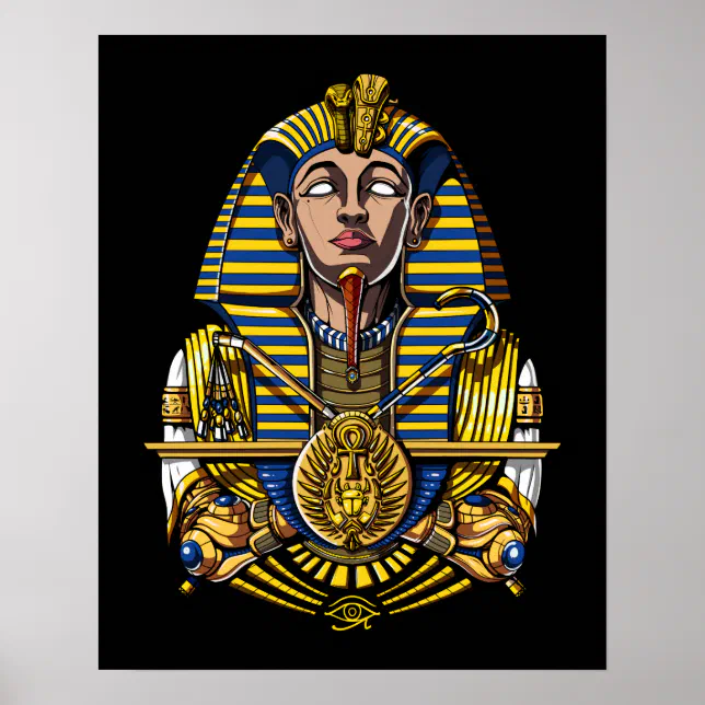 Egyptian Pharaoh Tutankhamun King Tut Poster | Zazzle