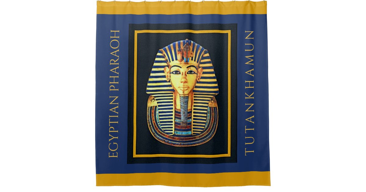 EGYPTIAN PHARAOH TUTANKHAMUN SHOWER CURTAIN | Zazzle