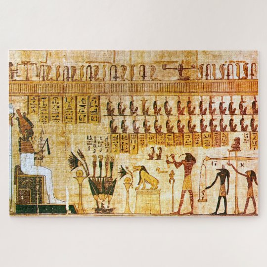 Egyptian pharoah papyrus, jigsaw puzzle | Zazzle.com