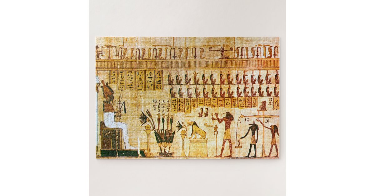 Egyptian pharoah papyrus, jigsaw puzzle | Zazzle