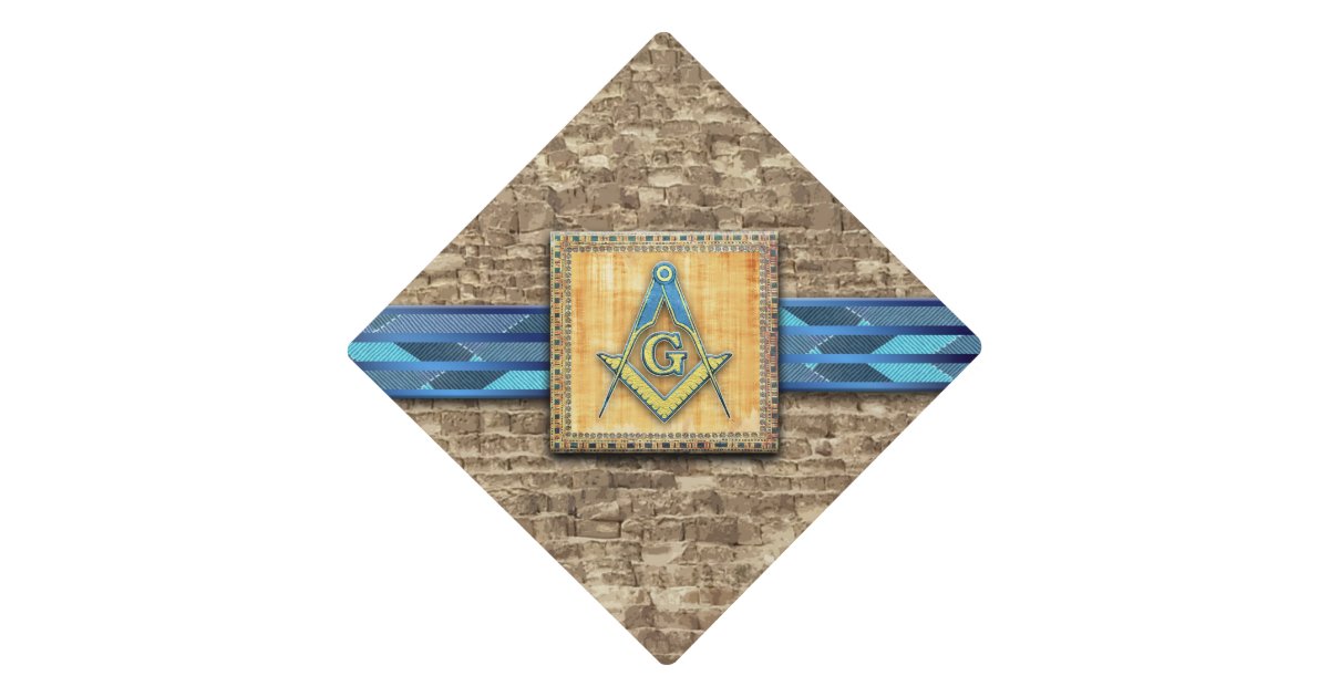 Egyptian Pyramid Square Compass Graduation Cap Topper | Zazzle