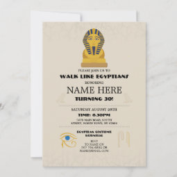 Egyptian Pyramids Birthday Party Pharaohs Egypt Invitation | Zazzle