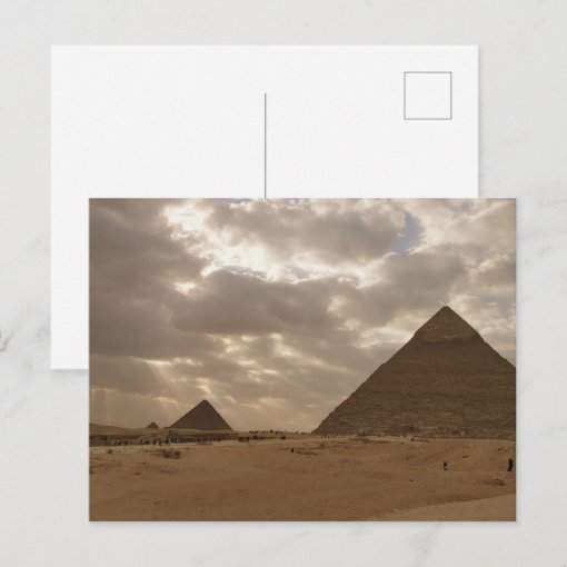 Egyptian Pyramids of Giza, Cairo Postcard | Zazzle