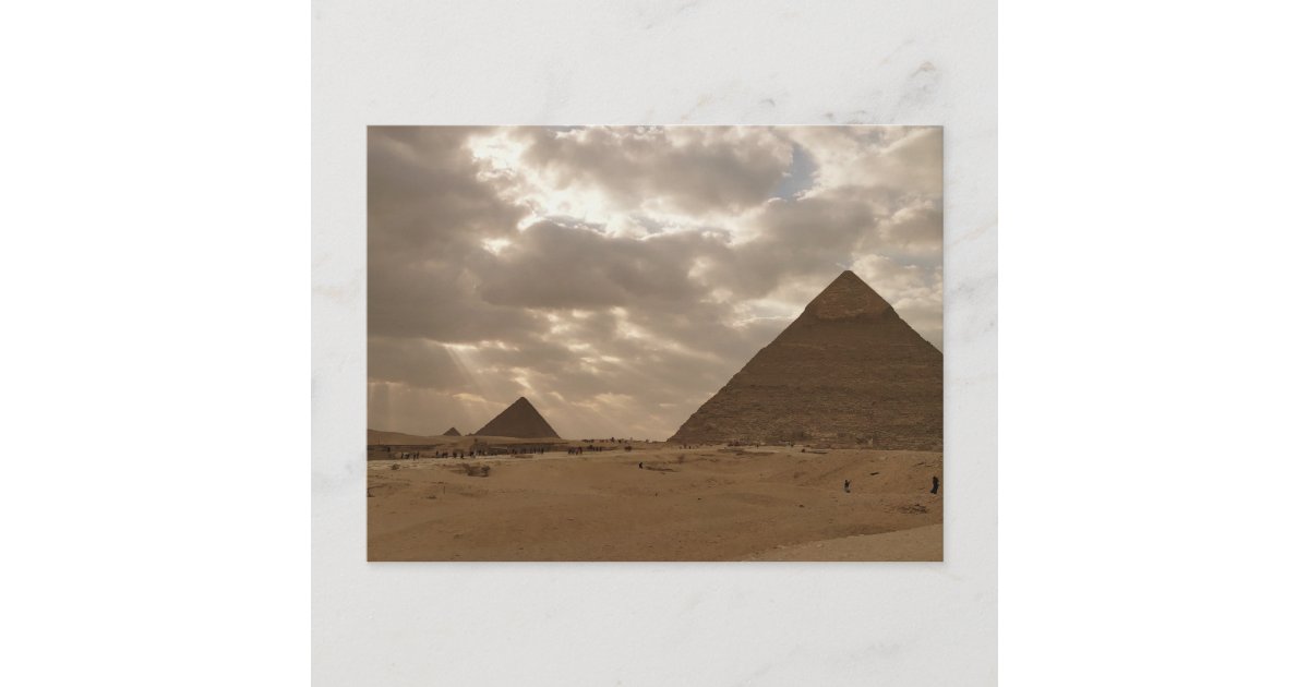 Egyptian Pyramids of Giza, Cairo Postcard | Zazzle