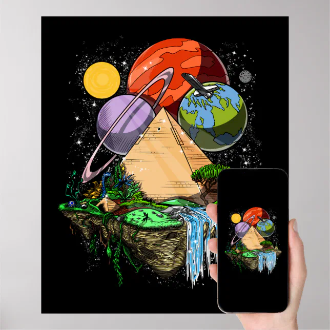 Egyptian Pyramids Space Aliens Ancient Conspiracy Poster | Zazzle