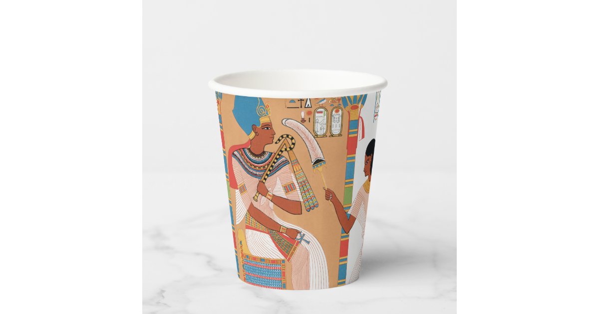 Egyptian Royal Design Paper Cups | Zazzle