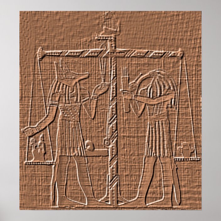 Egyptian Scales of Life Hieroglyph Poster | Zazzle.com