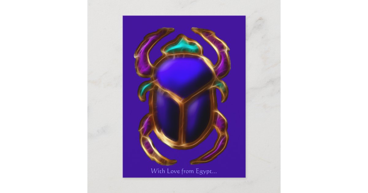 EGYPTIAN SCARAB BEETLE Collection Postcard | Zazzle