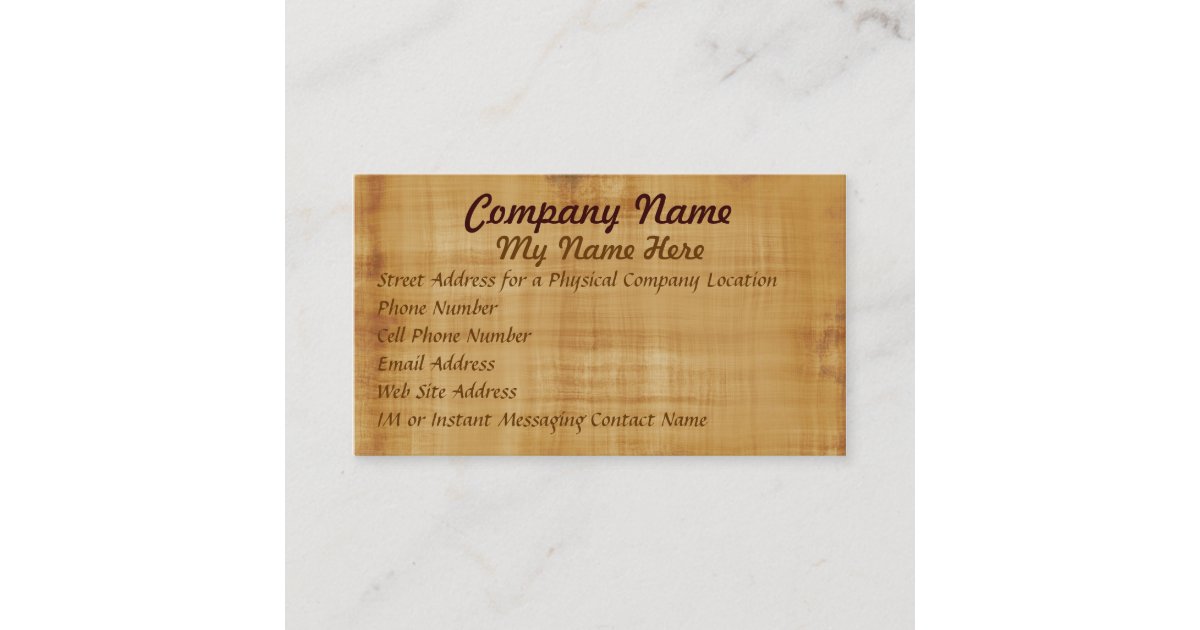 Egyptian-style 2D Papyrus Business Cards | Zazzle