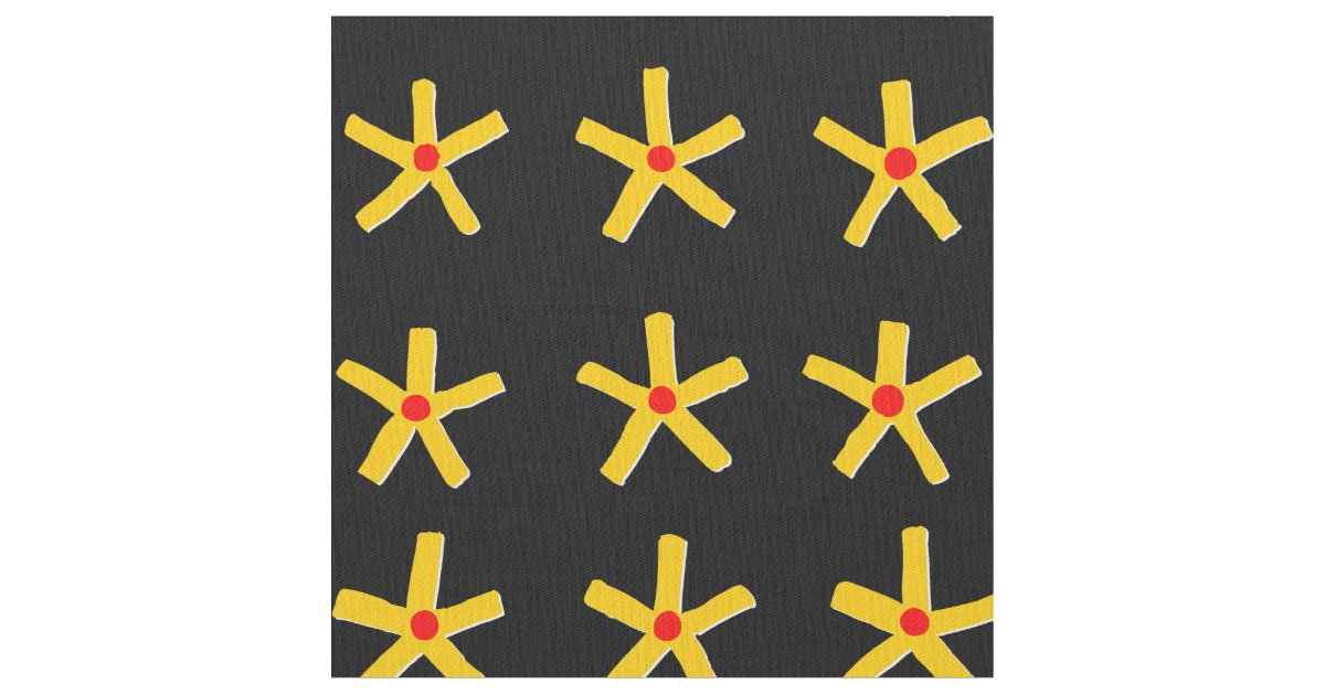 Egyptian Style Star Pattern - Black Fabric | Zazzle