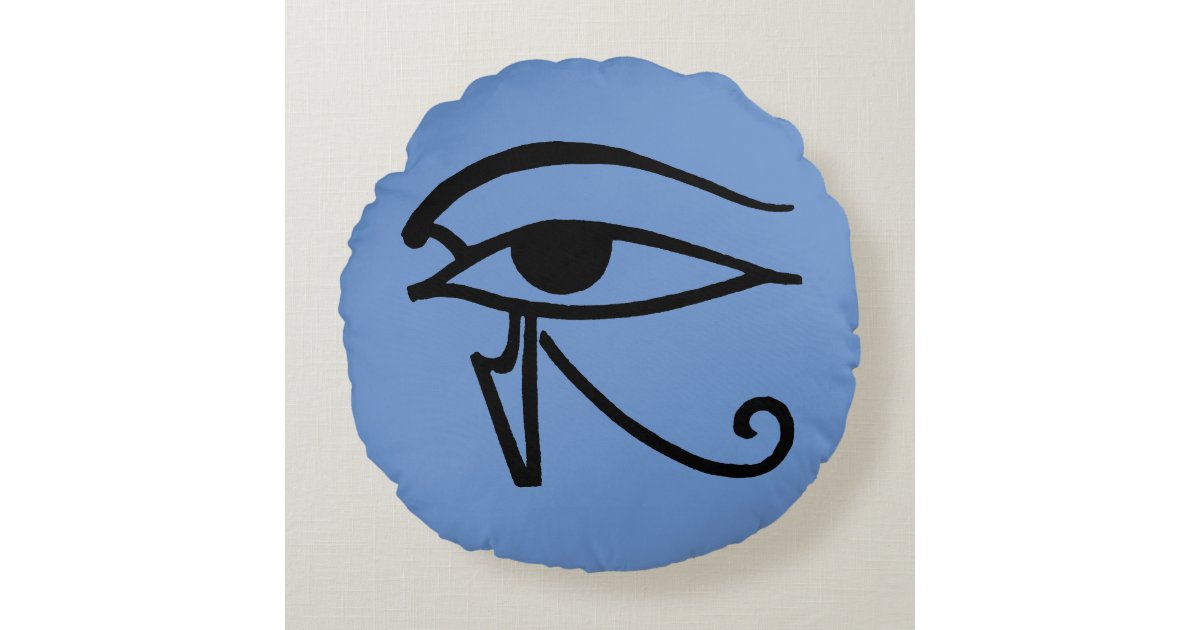 Egyptian Symbol: Utchat Round Pillow | Zazzle
