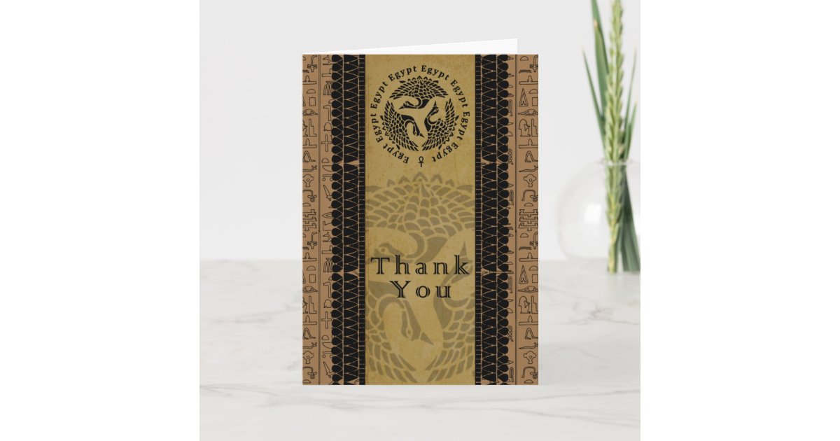 Egyptian Thank You Card | Zazzle.com