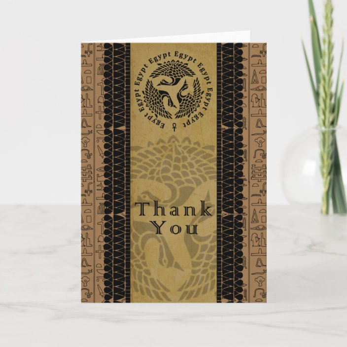 Egyptian Thank You Card | Zazzle.com