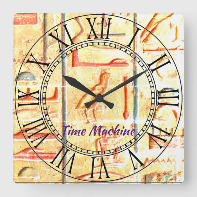Egyptian time machine, Acrylic Wall Clock | Zazzle