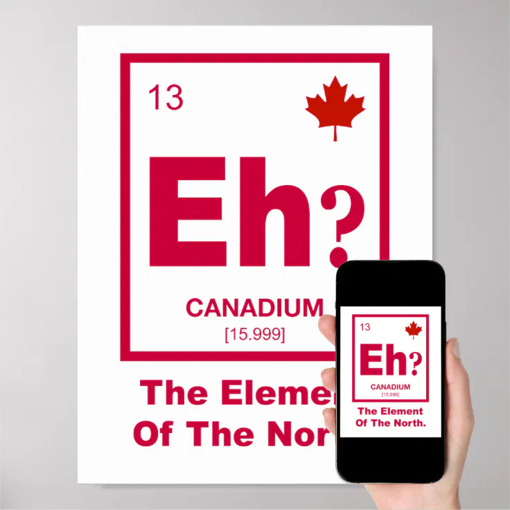 Eh? Canadian Element of Canada Poster | Zazzle