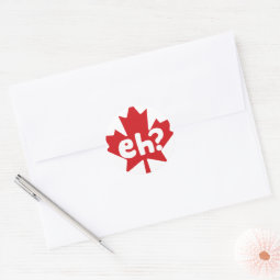 Eh Canadian Pride Classic Round Sticker | Zazzle