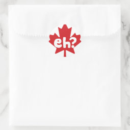 Eh Canadian Pride Classic Round Sticker | Zazzle
