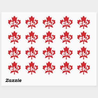 Eh Canadian Pride Classic Round Sticker | Zazzle