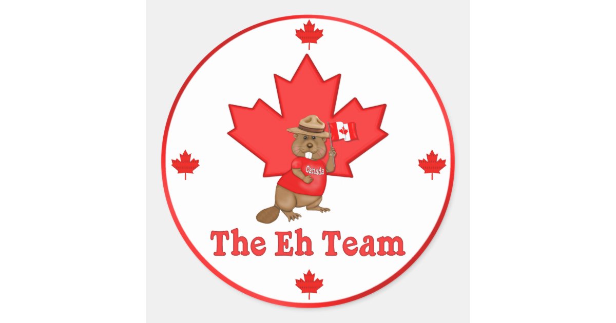 Eh Team Beaver Classic Round Sticker | Zazzle