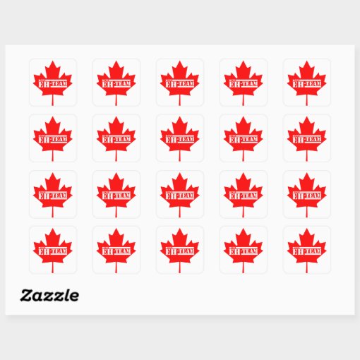 Eh Team Canada Maple Leaf Square Sticker | Zazzle