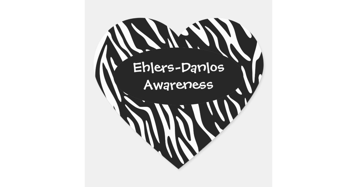 Ehlers-Danlos Awareness Zebra Stripe Stickers | Zazzle