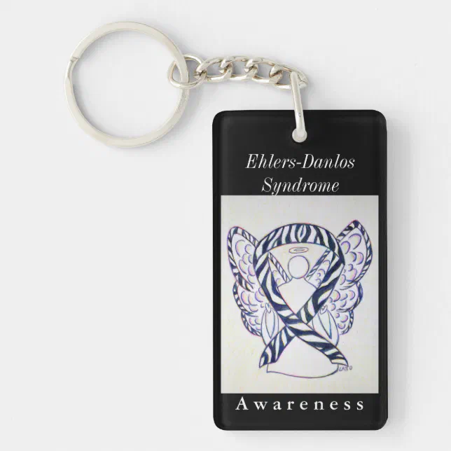 Ehlers-Danlos Syndrome Awareness Ribbon Keychain | Zazzle