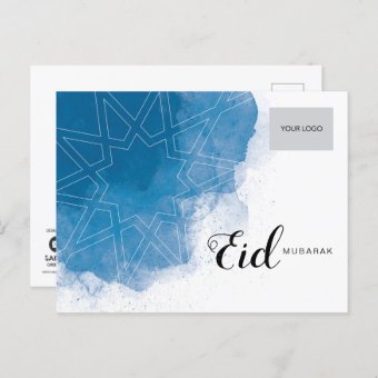 Eid Corporate Postcard - Blue | Zazzle