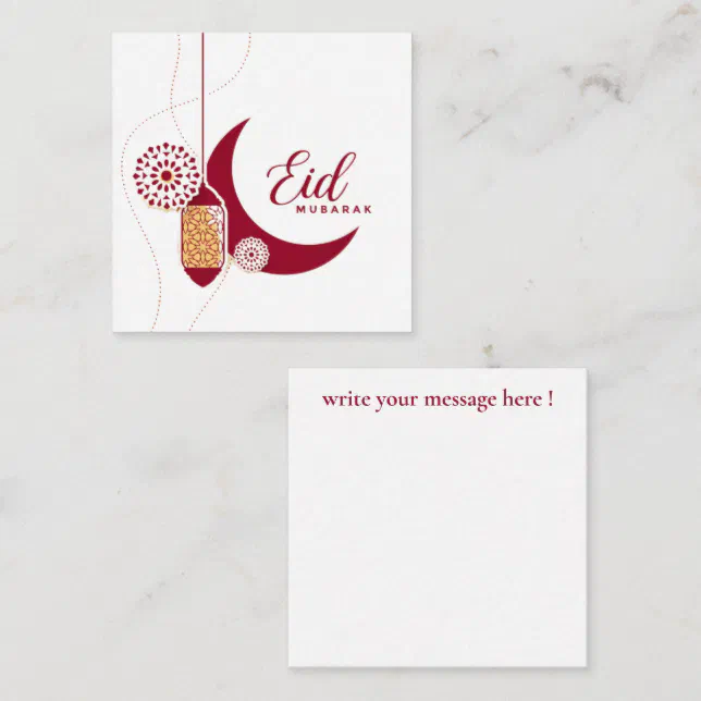 Eid Mubarak Note Card | Zazzle