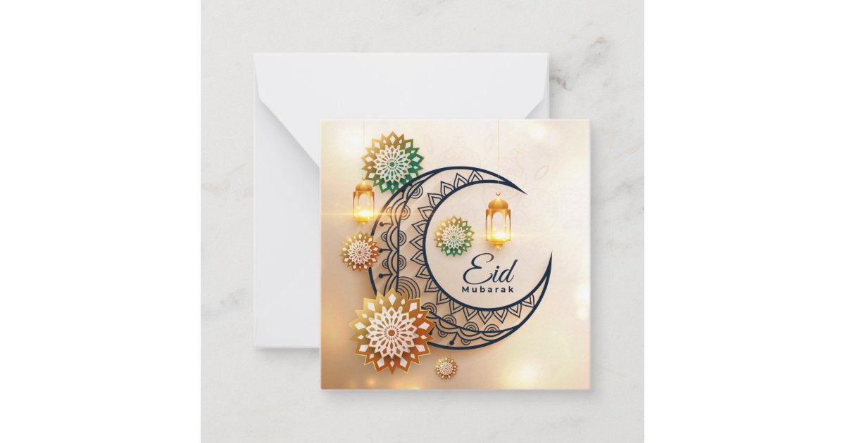 Eid Mubarak Note Card | Zazzle