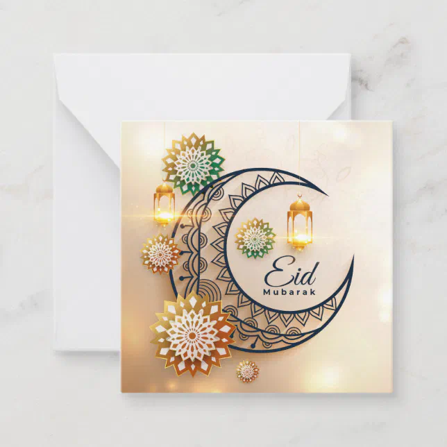 Eid Mubarak Note Card | Zazzle