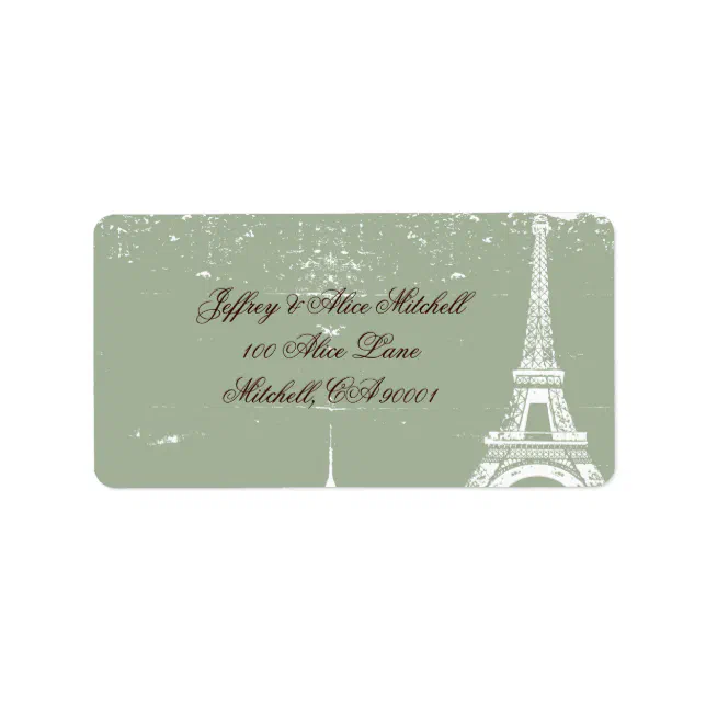 Eiffel Tower Address Labels | Zazzle