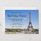 Eiffel Tower Birthday Party Invitation | Zazzle
