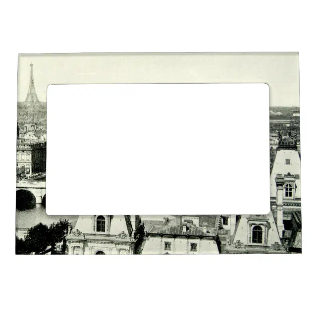 Eiffel Tower Bridge Seine Paris France Iconic View Magnetic Photo Frame ...