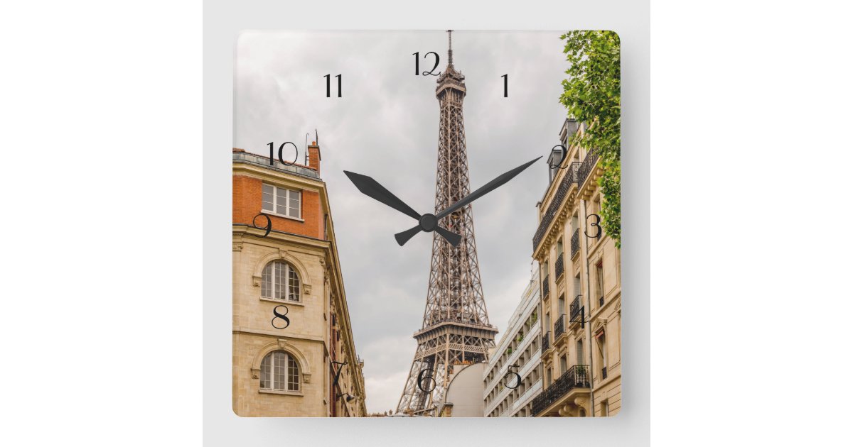 Eiffel Tower Clock | Zazzle