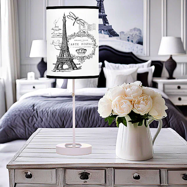 Eiffel tower collage table lamp | Zazzle