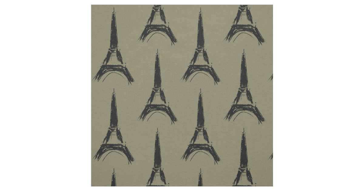 Eiffel Tower Fabric | Zazzle