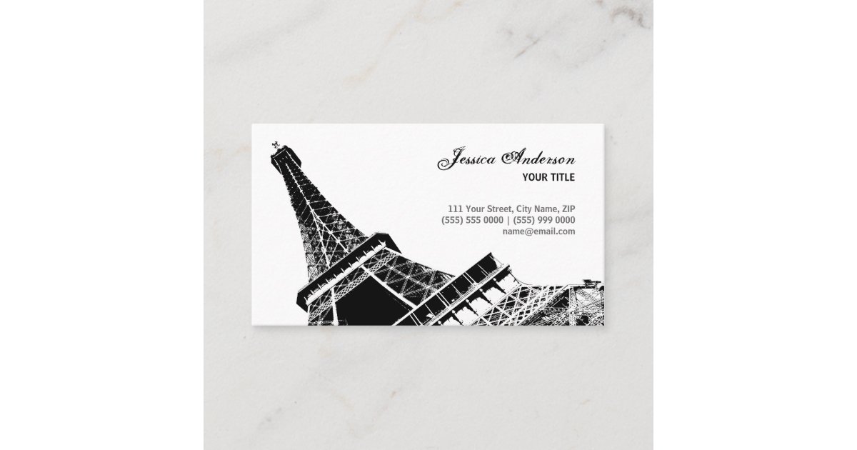 Eiffel Tower French Chic business cards | Zazzle