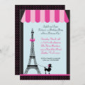 Eiffel Tower Girl Birthday Invitation | Zazzle